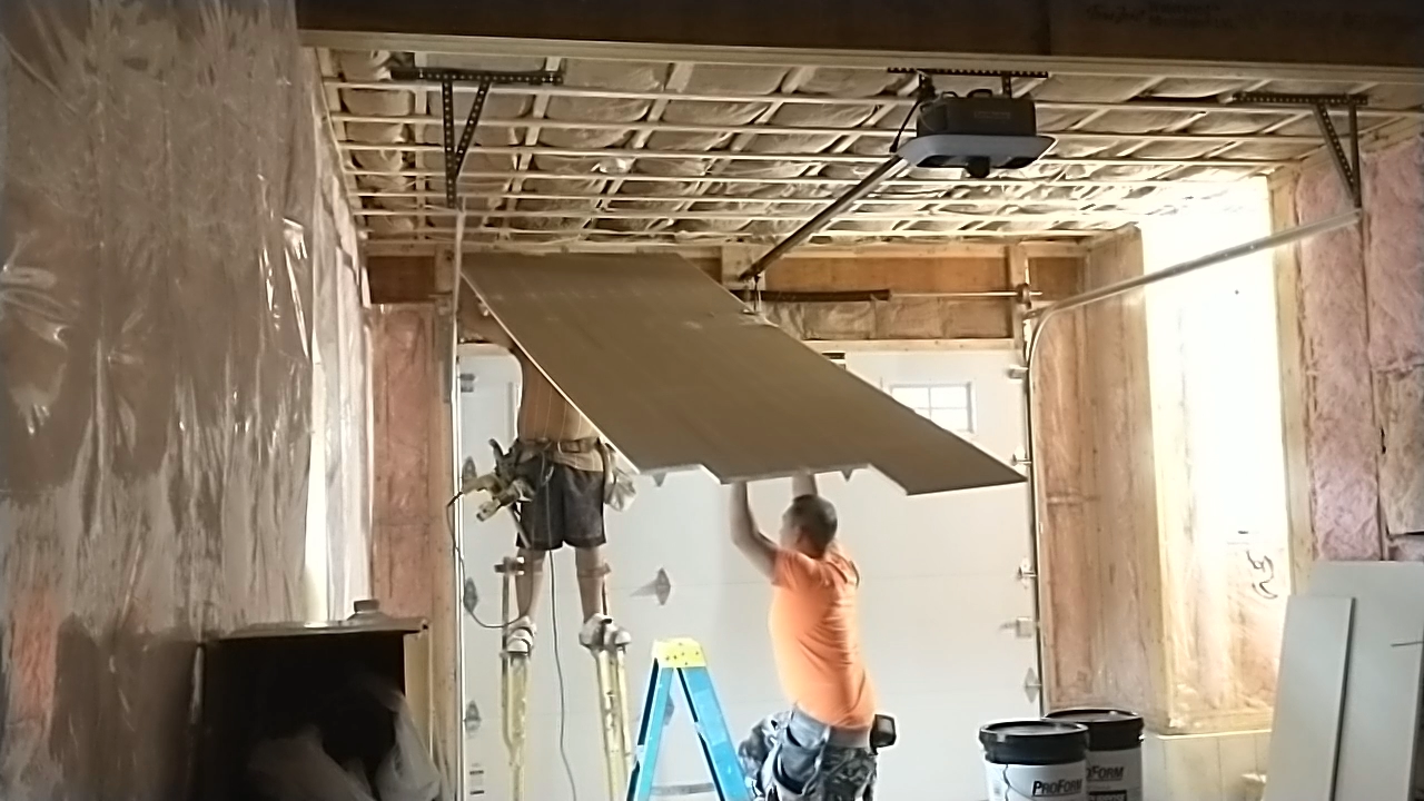 2024 09 20 - Drywall install completed - Drywall mud start